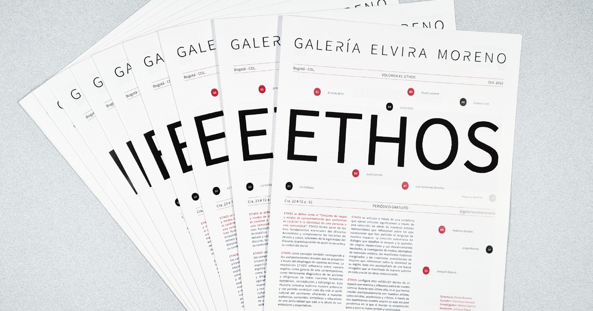 Publication: ETHOS - Annual Gallery Journal | Galería Elvira Moreno